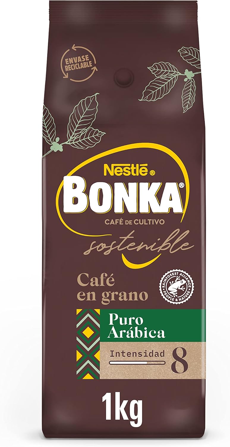 Bonka Café grano Puro Arábica | Café Intenso y Aromático